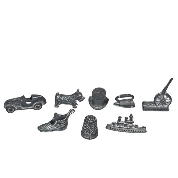 Parker Brothers | Games | Vintage Monopoly Game Tokens Set 8 Pewter ...